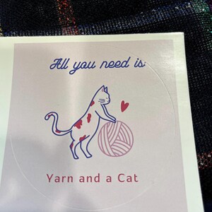 Stickers, Circle, Yarn and a Cat, My Favorite Color is Tie Dye, Crochet ...