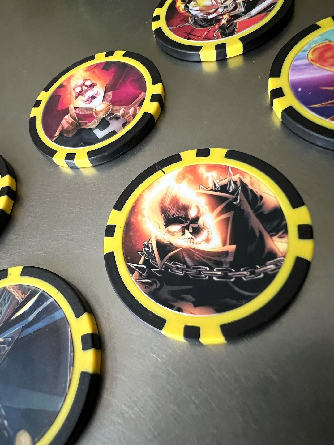 Heroclix Action Tokens - Flaming Skull Edition - Set of 6 Tokens - Etsy