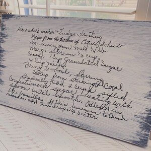 Larger Recipe Sign Custom Recipe Sign Handwritten Recipe Sign ...