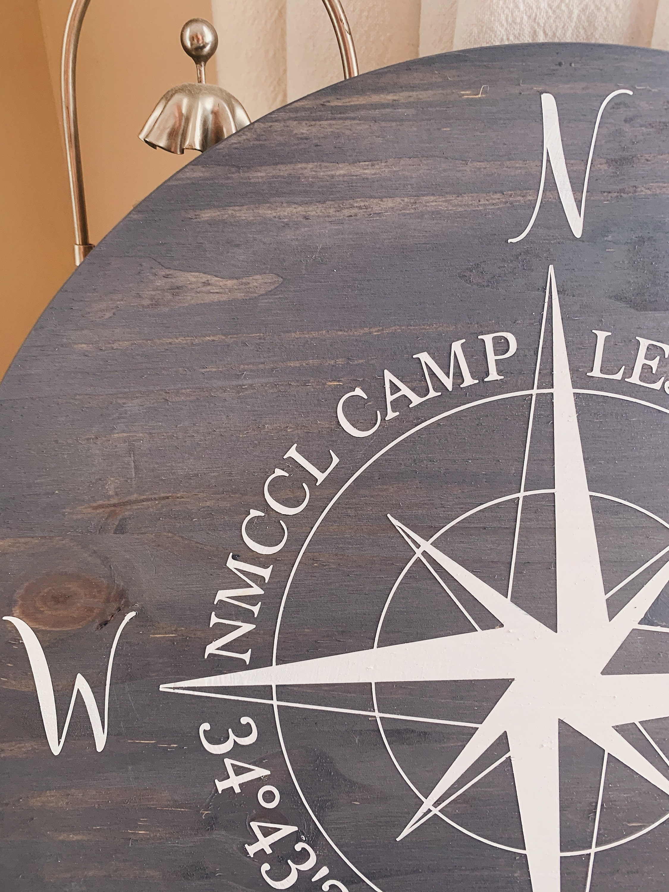 Personalized Coordinate Compass Sign Nautical Compass Sign | Etsy