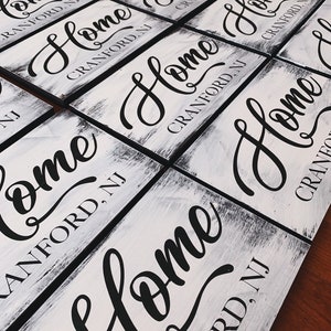 Custom Hometown Signs Hand Painted Sign City Signs - Etsy