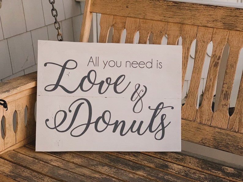 Love and Donuts Sign Donut Wall Sign Wedding Decor Sign | Etsy
