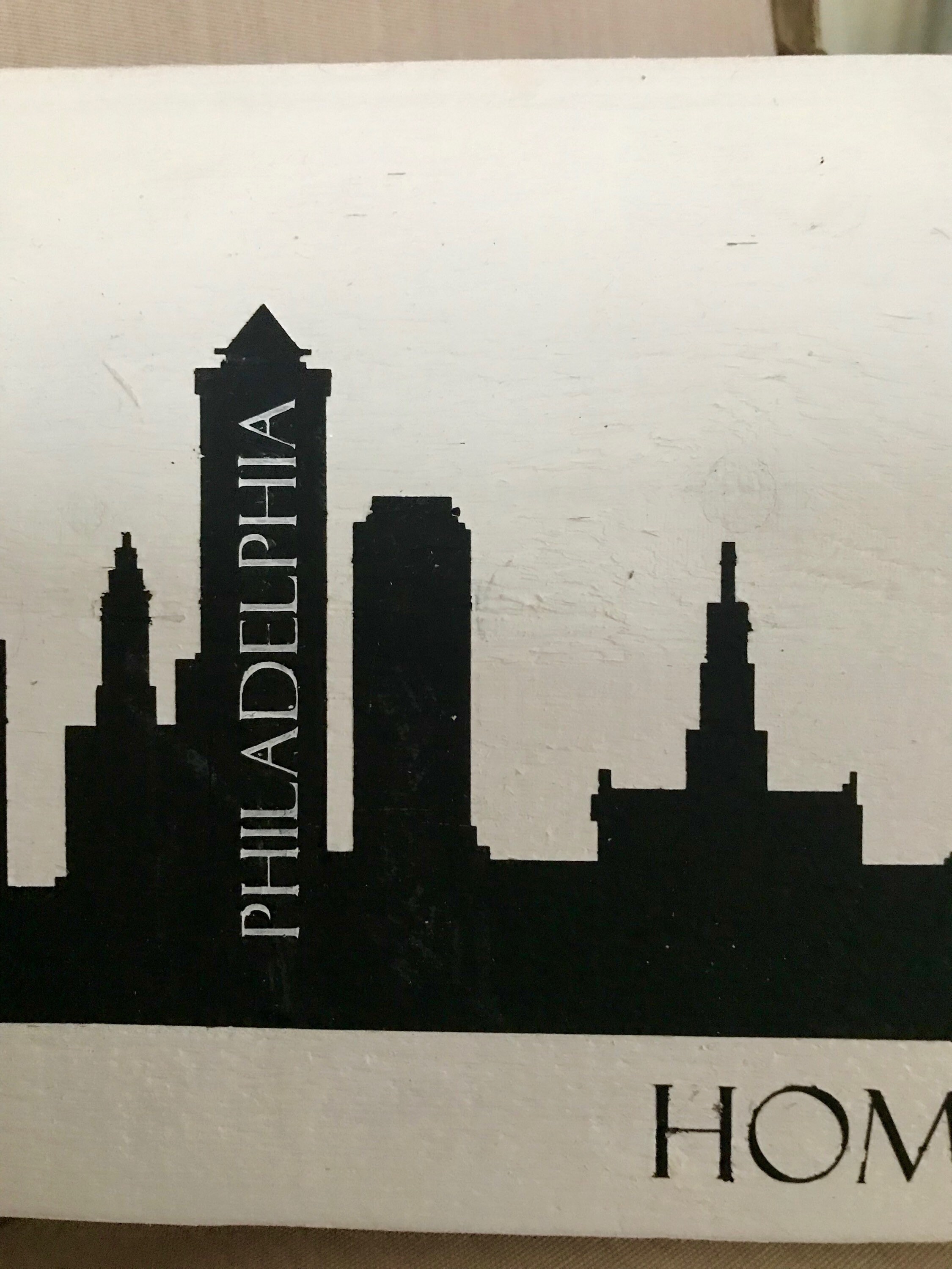 Philadelphia Skyline Sign Home Sweet Home Sign City - Etsy