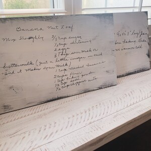 Larger Recipe Sign Custom Recipe Sign Handwritten Recipe Sign ...