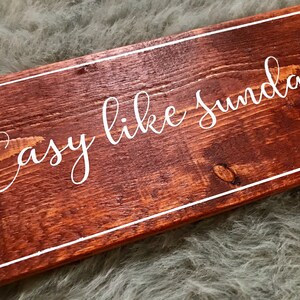 Easy Like Sunday Morning Sign Farmhouse Style Sign Kitchen - Etsy