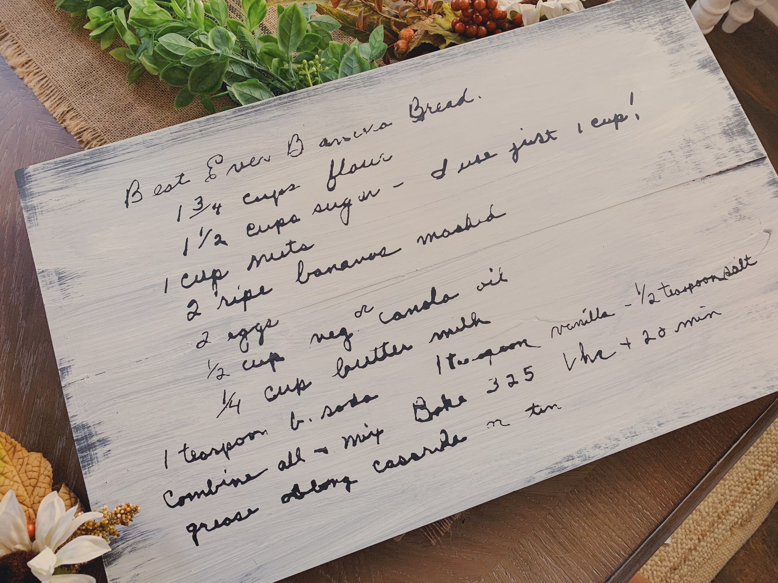 Larger Recipe Sign Custom Recipe Sign Handwritten Recipe - Etsy