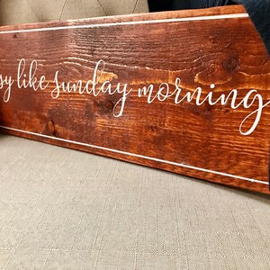 Easy Like Sunday Morning Sign Farmhouse Style Sign Kitchen - Etsy