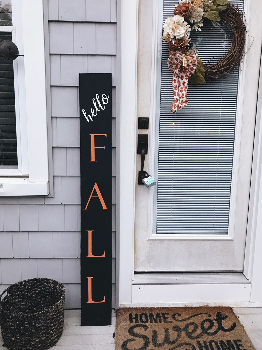 Hello Fall Front Porch Sign Fall Sign Fall Decor Outdoor - Etsy