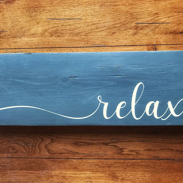 Relax Sign - Etsy