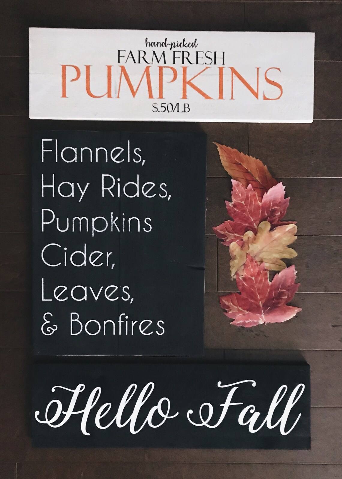 Hello Fall Sign Fall Wooden Sign Rustic Fall Decor | Etsy