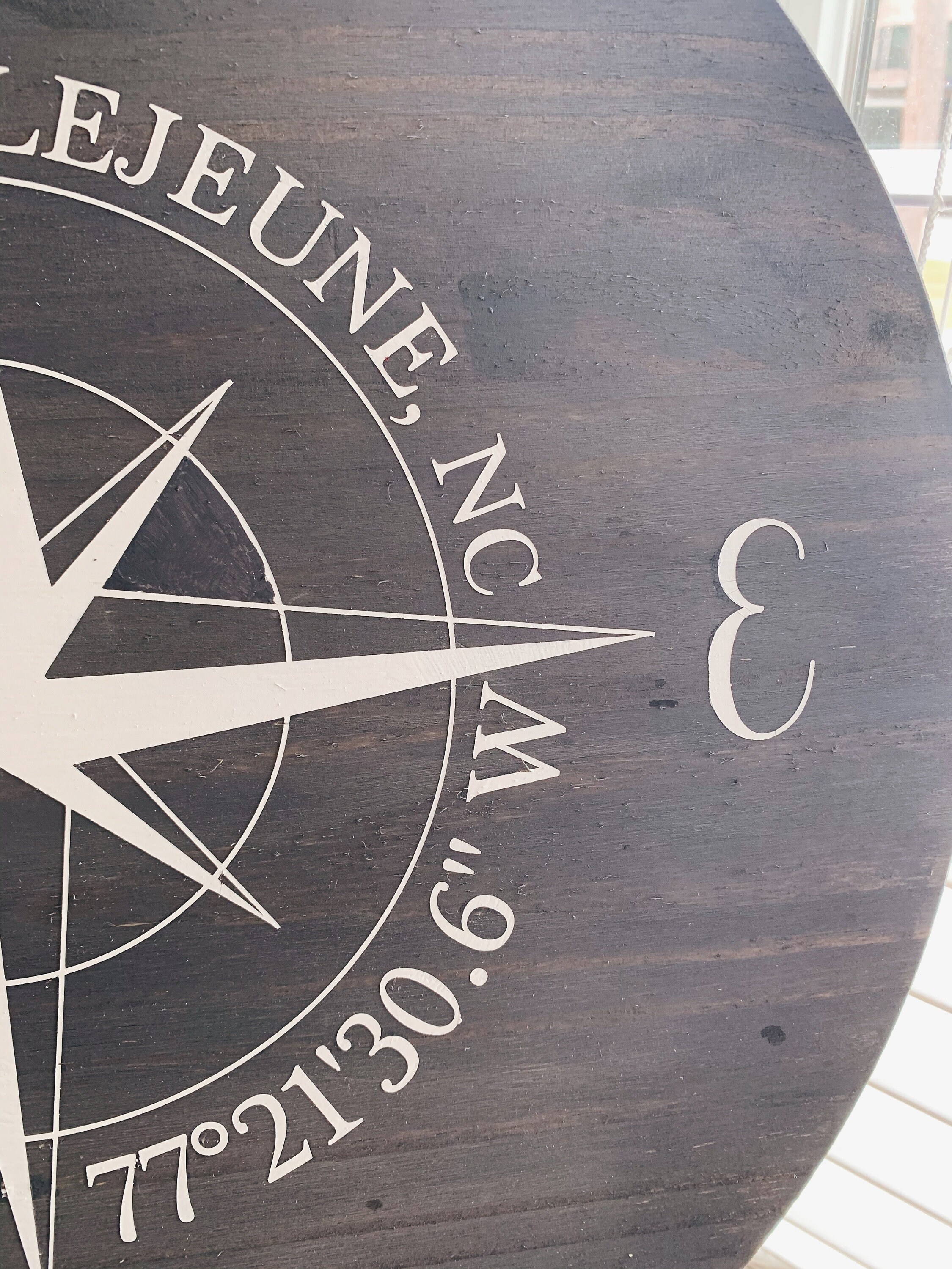 Personalized Coordinate Compass Sign Nautical Compass Sign | Etsy