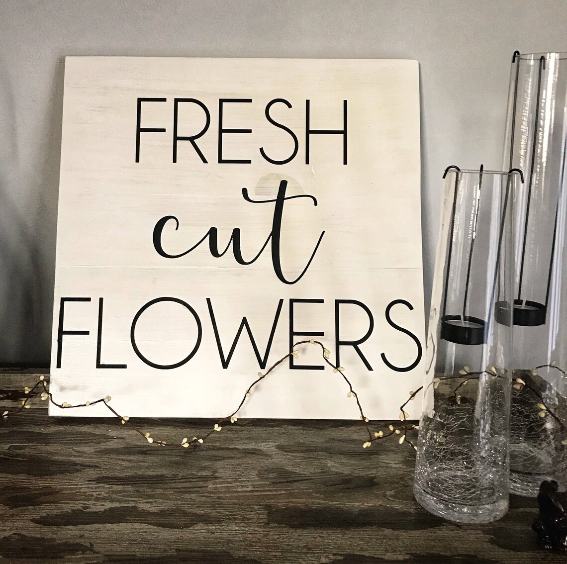 Fresh Cut Flowers Sign Wooden Sign Garden Sign Flower - Etsy