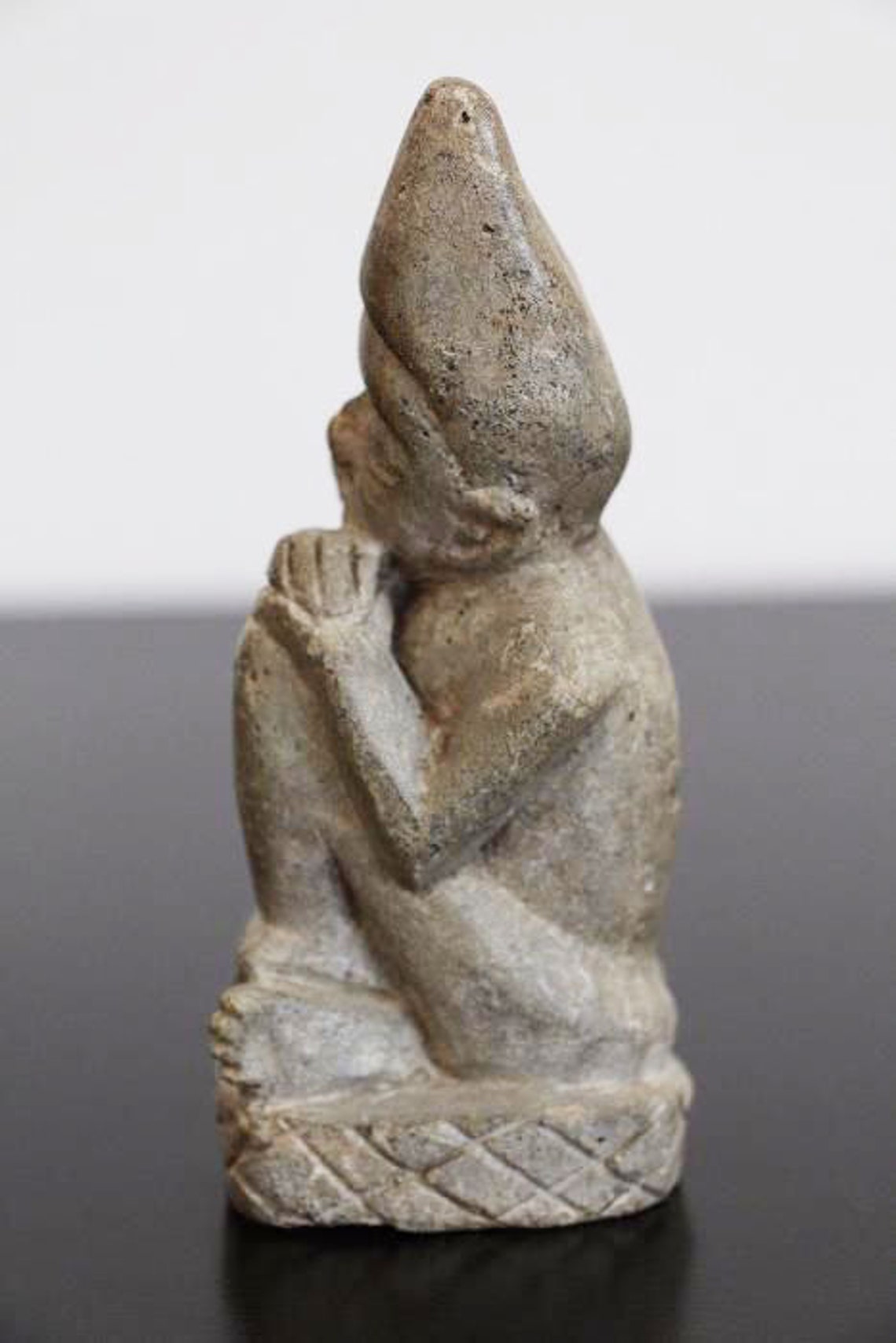 The Thinker Statue, Carved Stone Figurine, African Tribal Art - Etsy