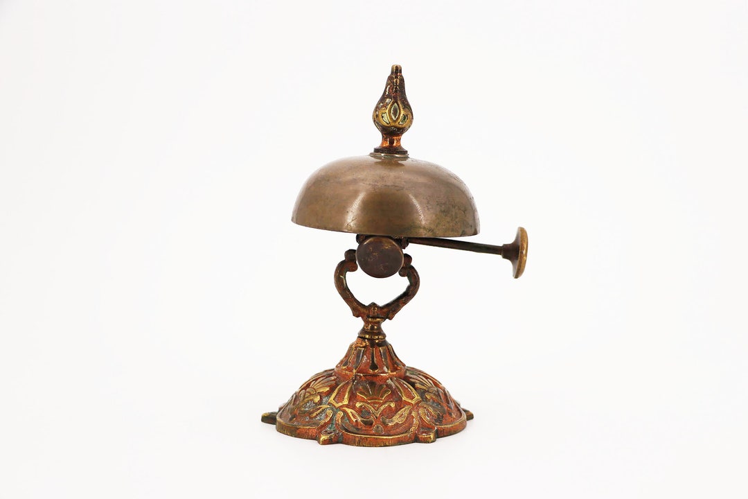 1900s French Brass Hotel Bell Ringer Brass and Porcelain Knob - Etsy