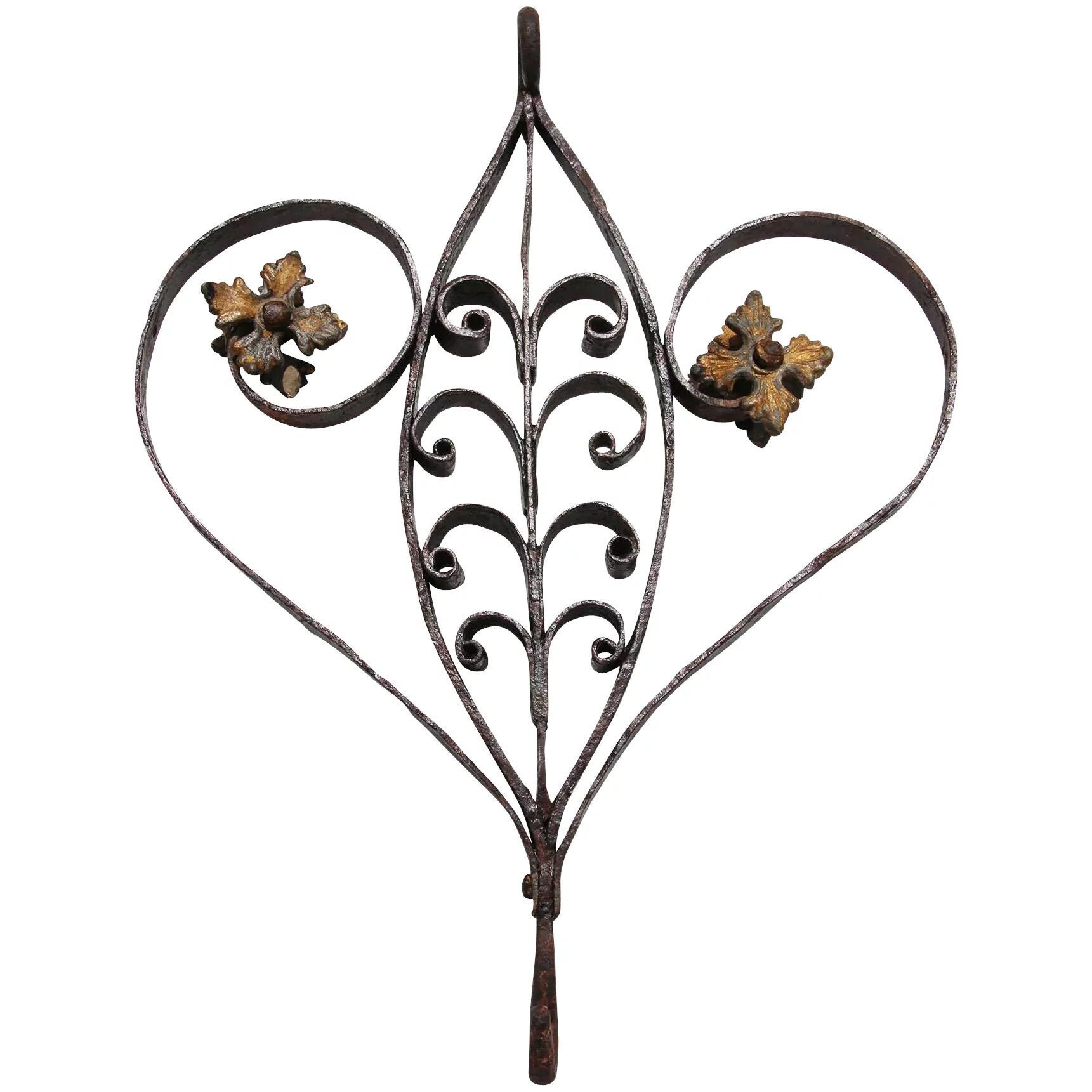 Corazón barroco ornamento de hierro fundido hecho a mano con - Etsy España