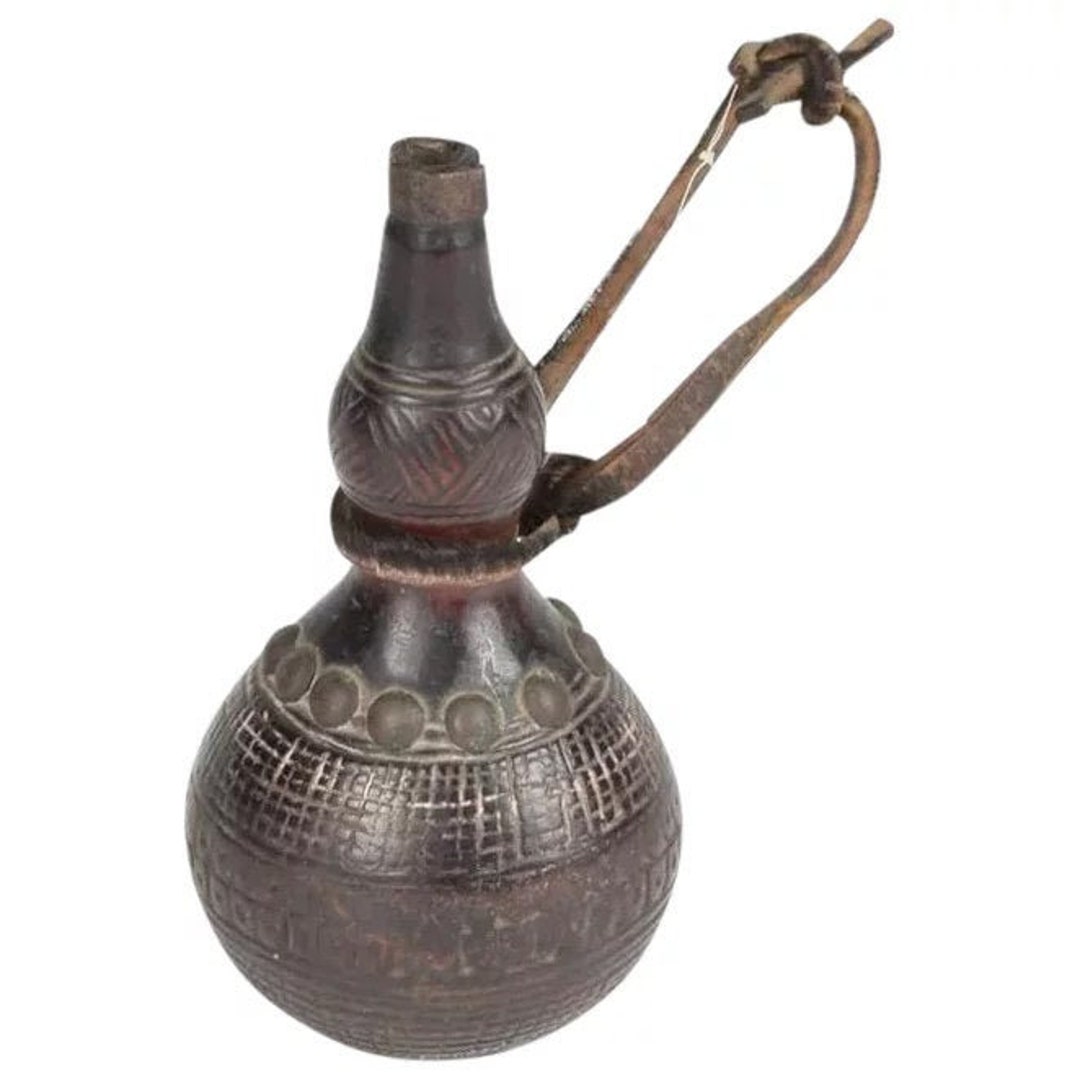 19th Century African Wooden Gunpowder Flask - Etsy
