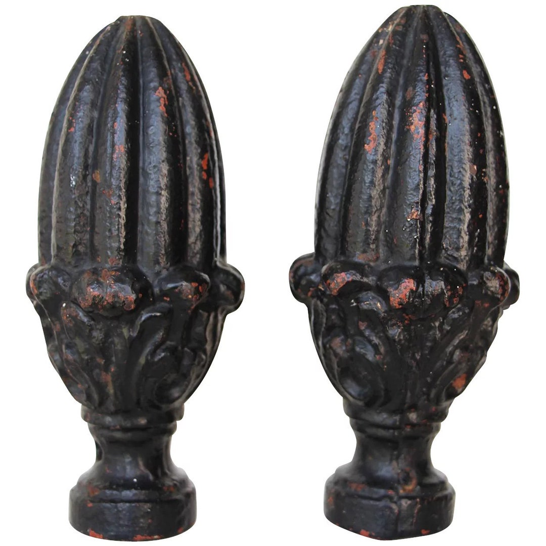 Set of Two Cast Iron Artichoke Finials, 19th Century Antique - Etsy