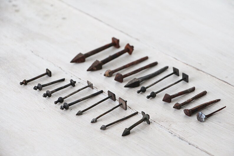 Antique 18th Century Baroque Wrought Iron Nails for Saint Wooden ...