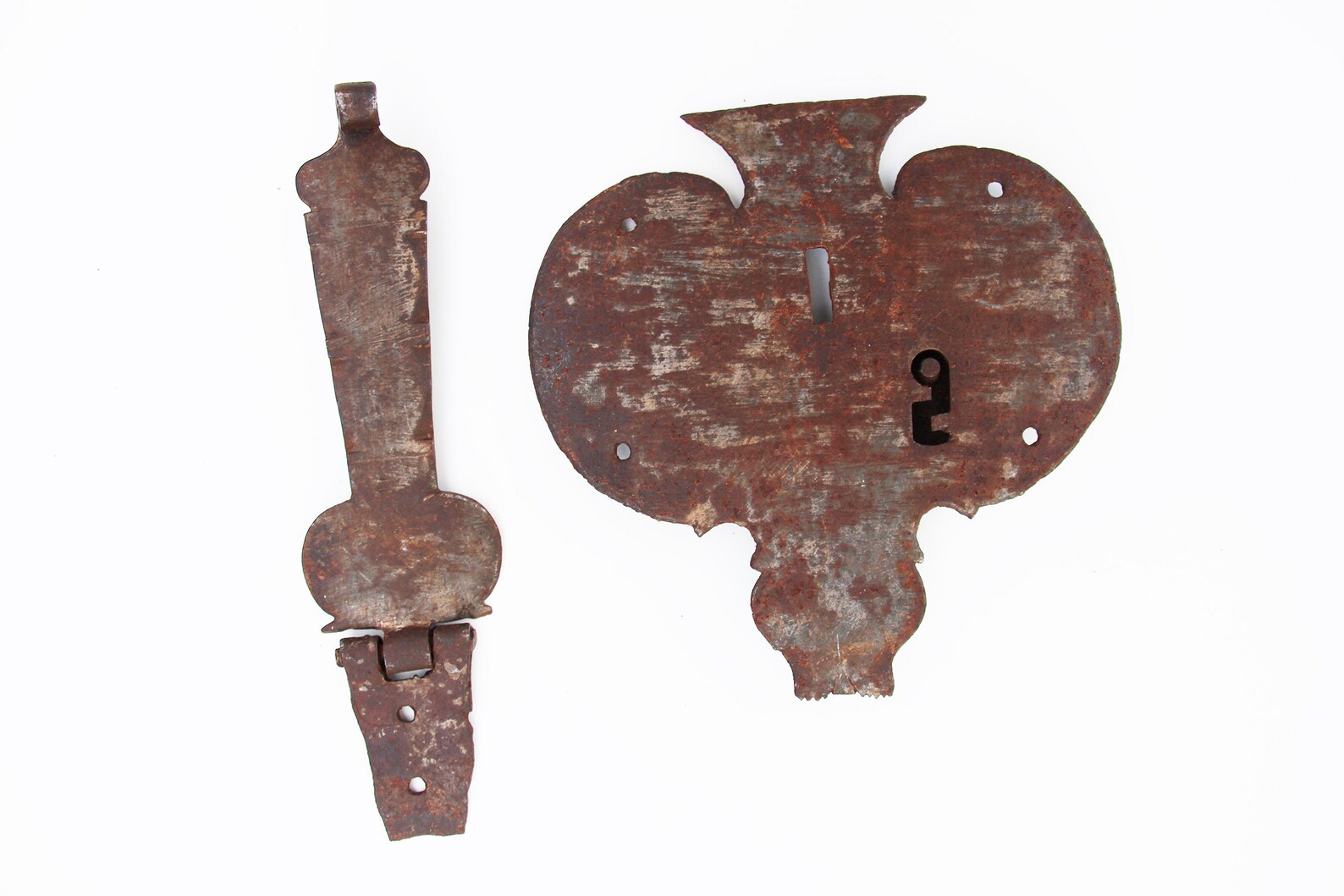 18th Century, Rare Wrought Iron Chest Lock, Baroque, Original Antique ...