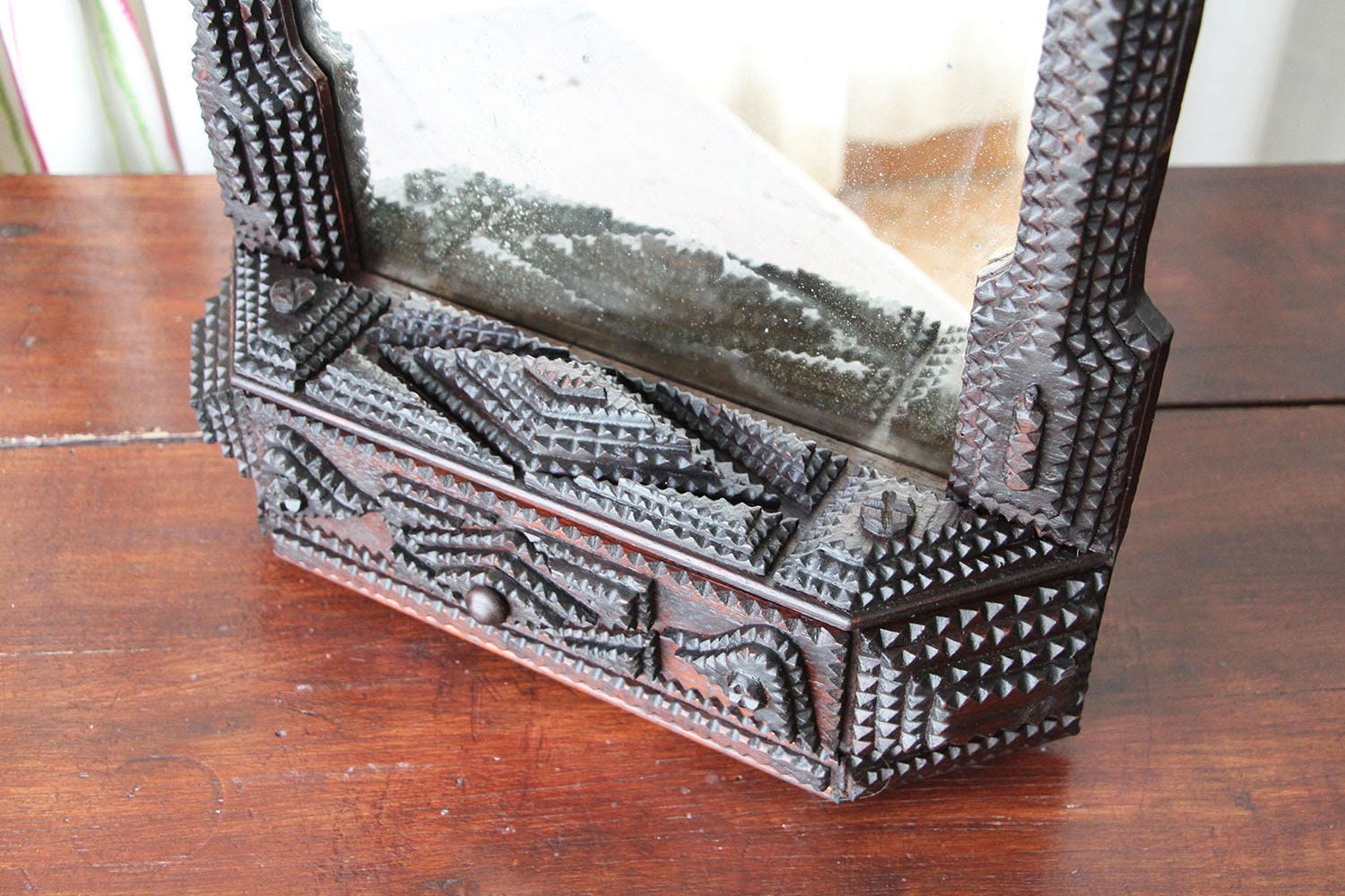 Rare & Unusual American Tramp Art Single Drawer Dressing - Etsy