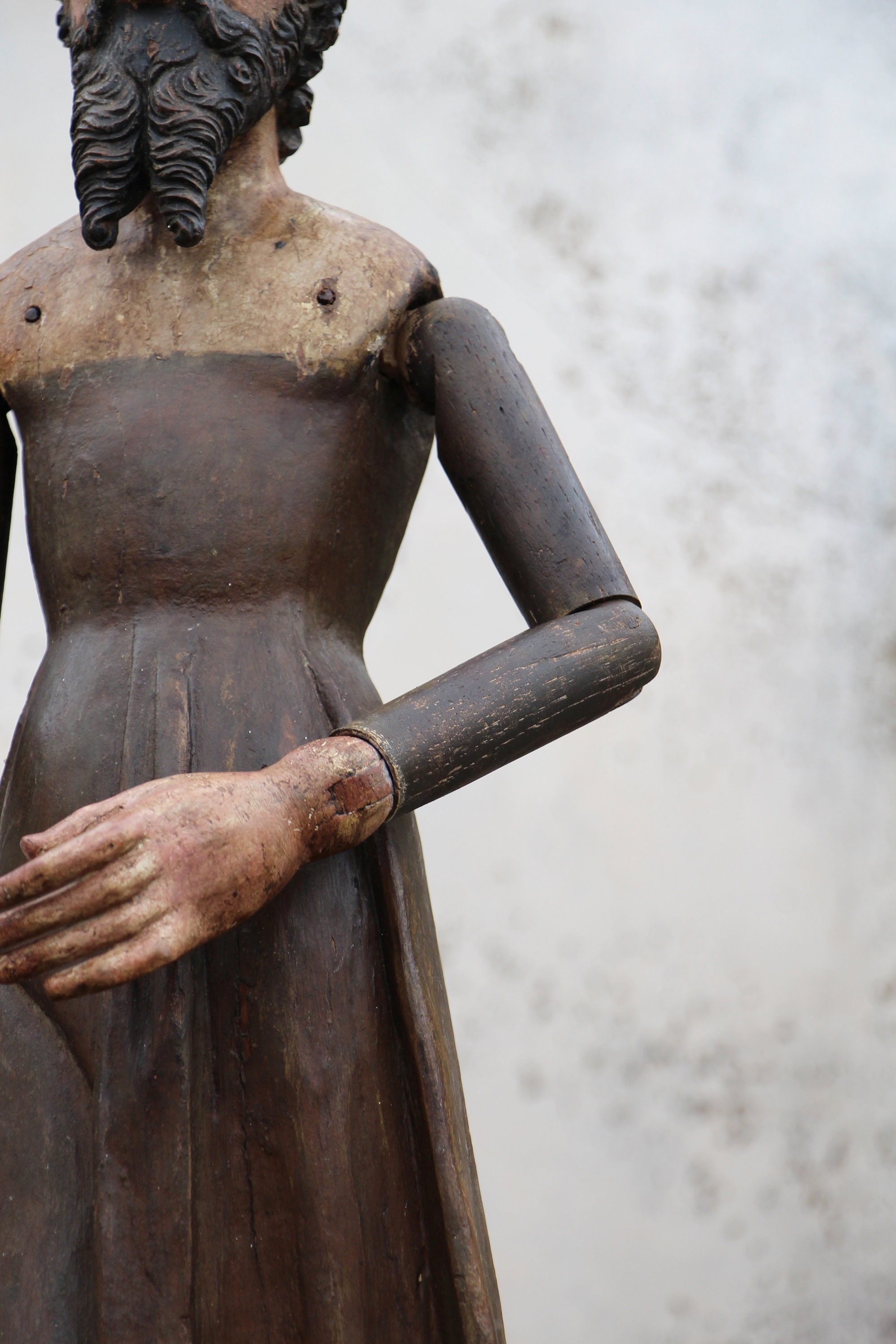 18th Century Baroque Santos Sculpture With Articulated Arms, Portuguese ...