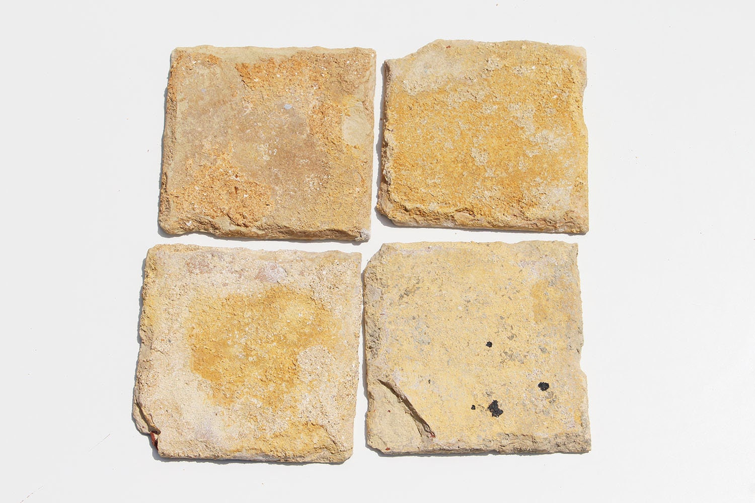 Set of 4 Cob of Corn Tiles, 17th Century, Portuguese Baroque, Tin ...