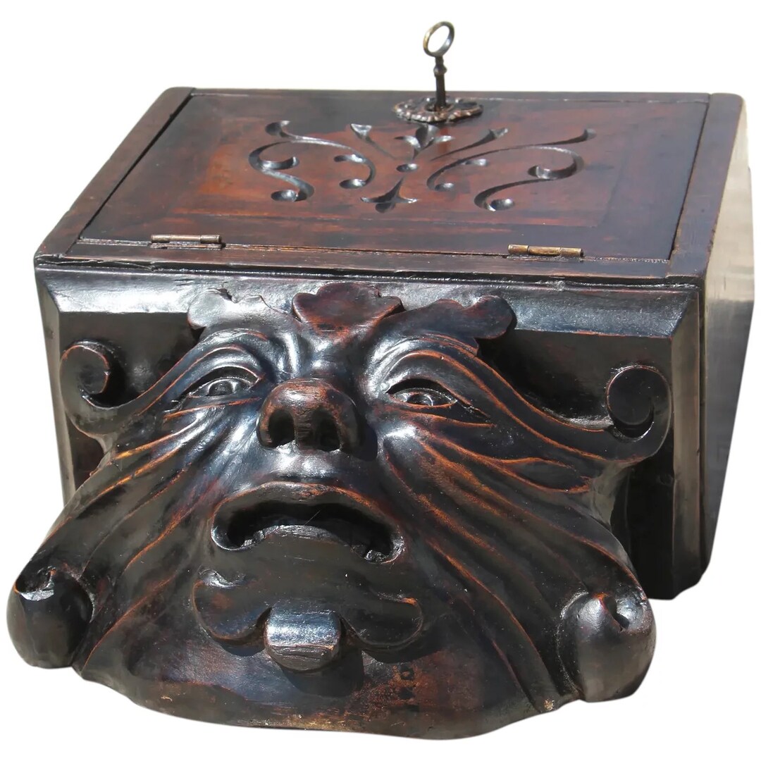 19th Century Rare Antique Demon Letter Box, Wooden, French - Etsy