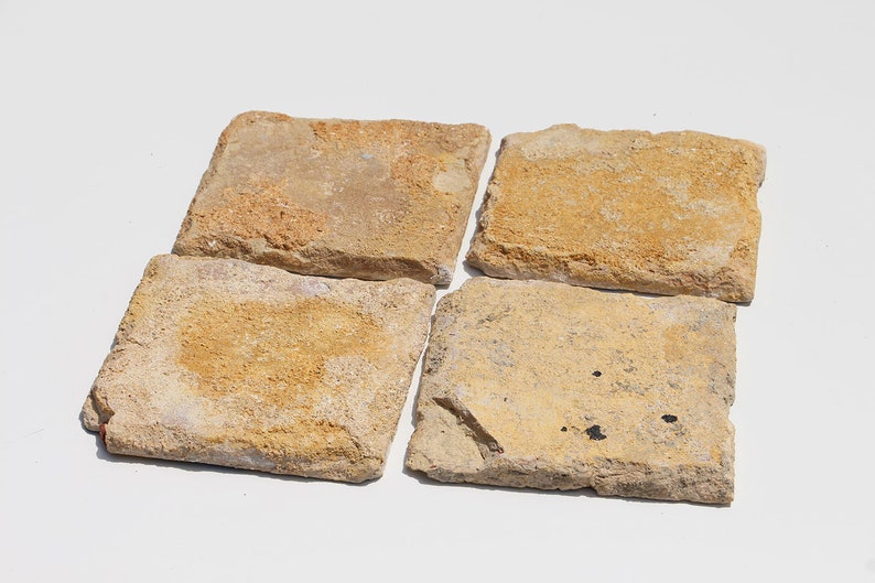 Set of 4 Cob of Corn Tiles, 17th Century, Portuguese Baroque, Tin ...