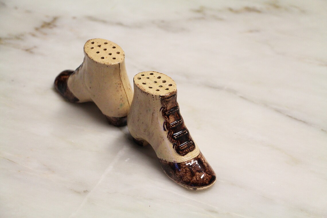 19th Century Victorian Set of Two Toothpick Holder Depicting - Etsy