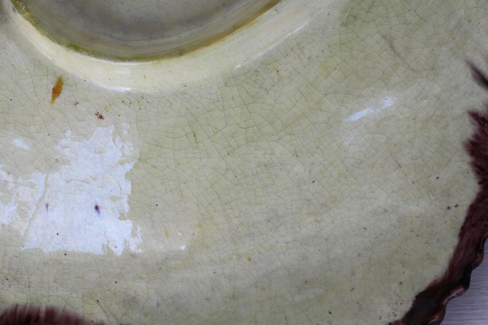 Antique Portuguese Palissy Ware Large Fish Wall Platter, 21.6” Wide ...