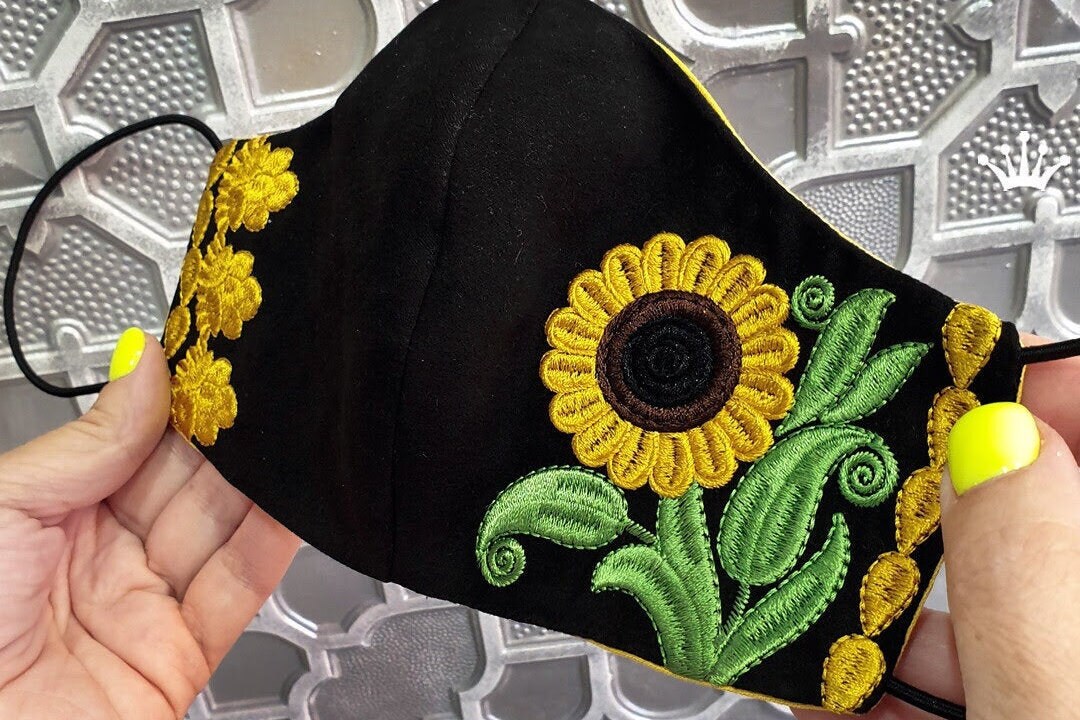 Face Mask Bohemian Sunflowers - Etsy