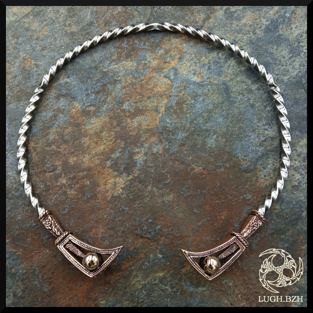 Ogma arc'hant Hag Arem Celtic Torque in Silver and Bronze - Etsy
