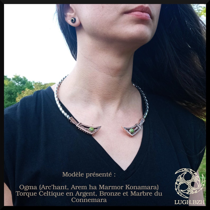 Ogma (arc'hant Ha Marmor Konamara) Celtic Torque in Silver and ...