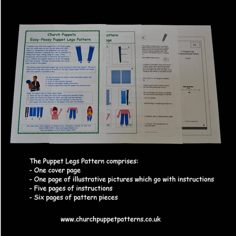 04. Puppet Legs Pattern by Church Puppets | Hand Puppet | Christian ...
