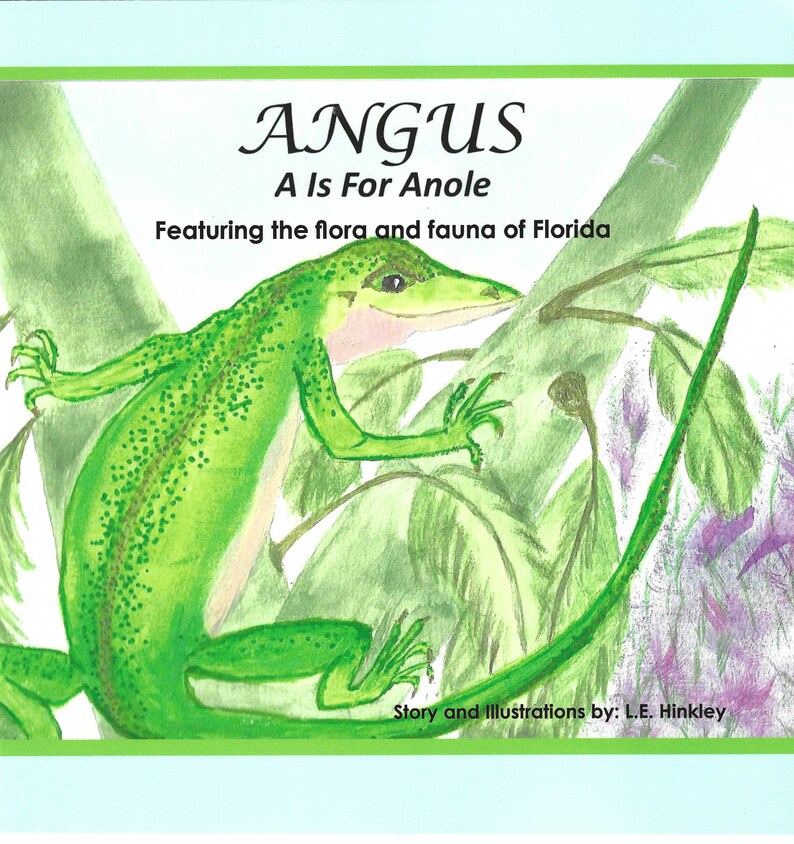 Angus A is for Anole Children's Hardcover Paperback Book - Etsy