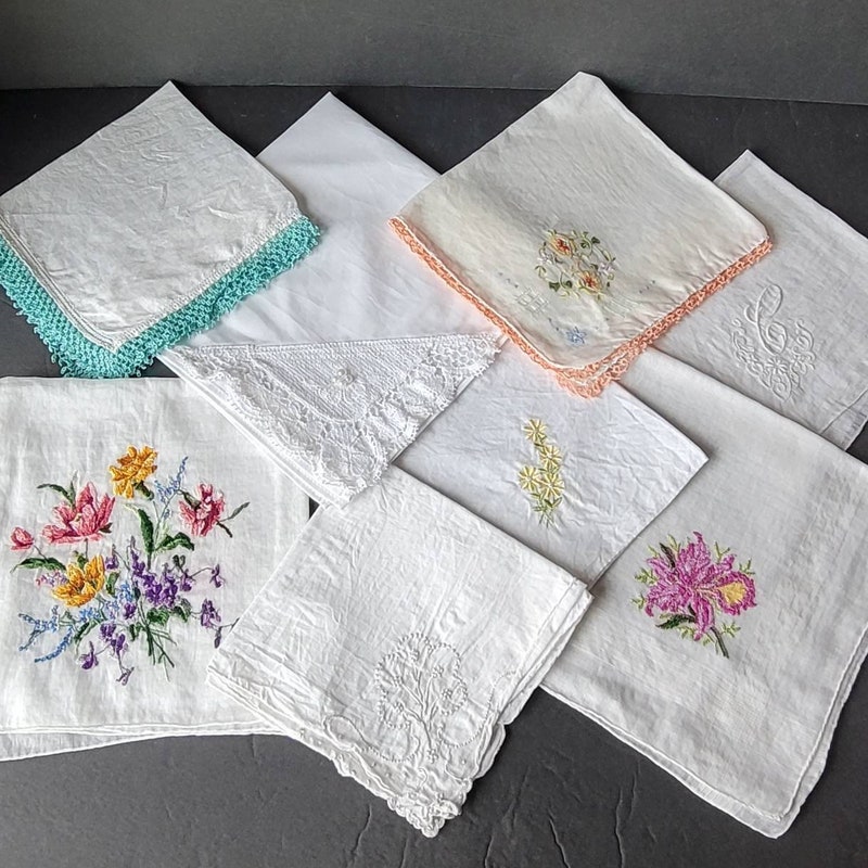 Embroidered Handkerchief - Etsy