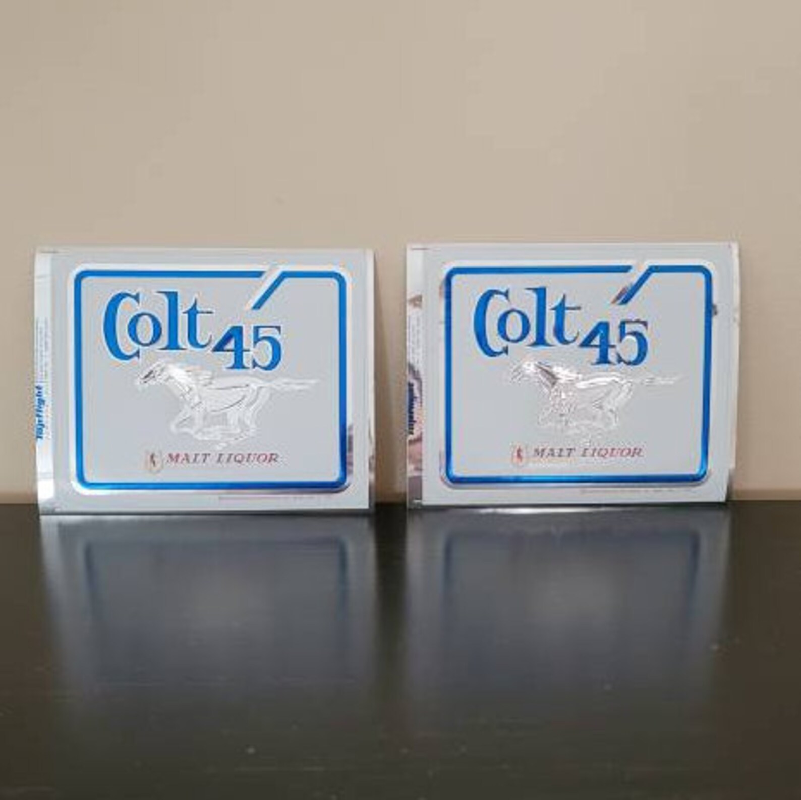 Vintage Colt 45 Malt Liquor Sticker Sign Die cut metallic | Etsy