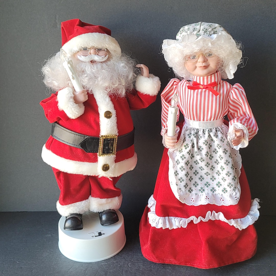Vintage Telco Santa and Mrs Claus Motion-ettes Lighted Animated ...