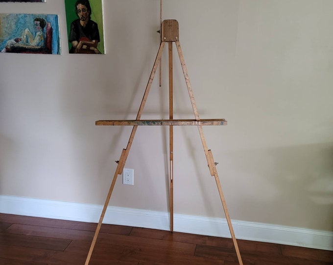Vintage Floor Easel, Vintage Wooden Easel, Weber 31 Wooden Easel ...