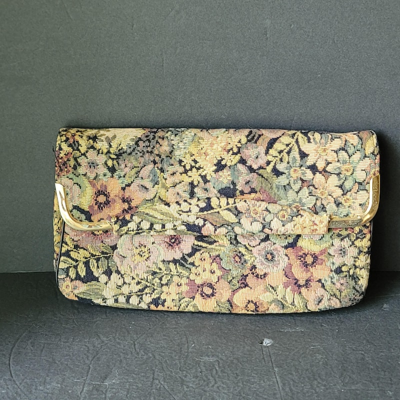 Pink Tapestry Clutch Bag - Etsy