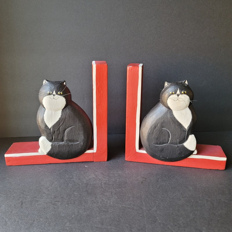 Cat Bookends - Etsy