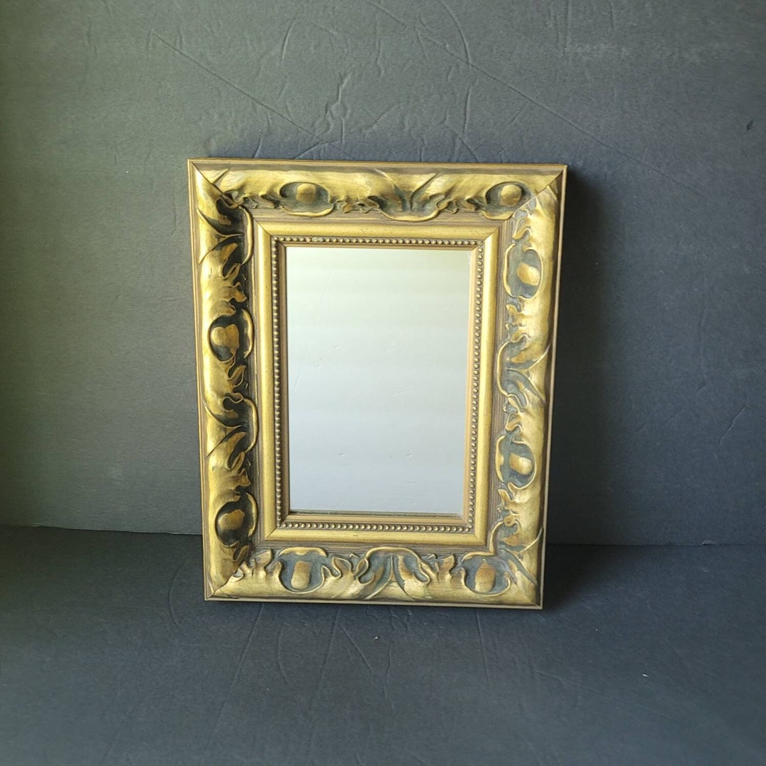 Chunky Rectangle Ornate Gold Framed Mirror 12x9" Gallery Wall - Etsy