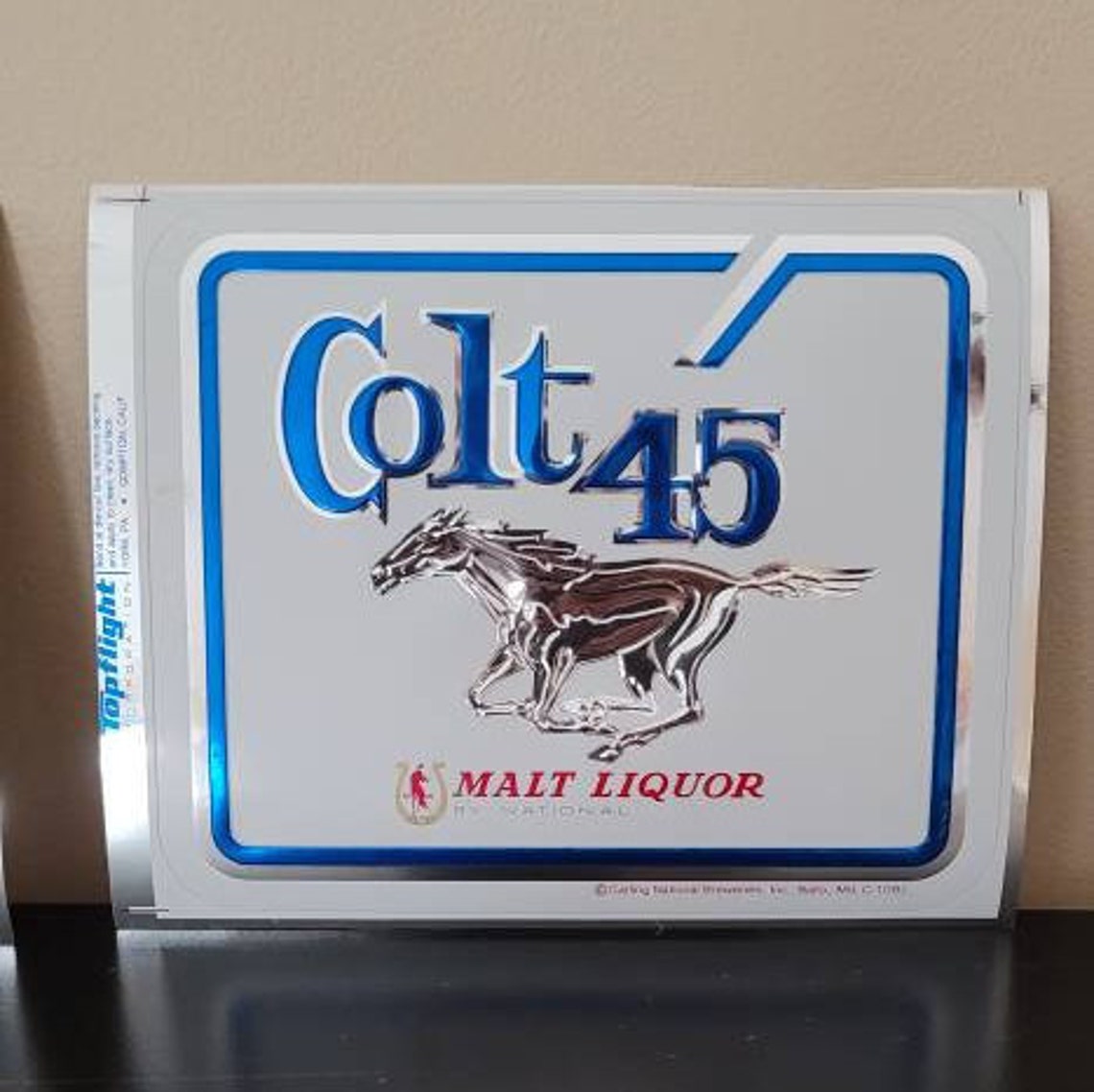 Vintage Colt 45 Malt Liquor Sticker Sign Die cut metallic | Etsy