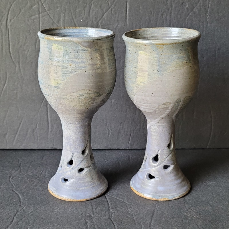 Ceramic Wine Goblet - Etsy