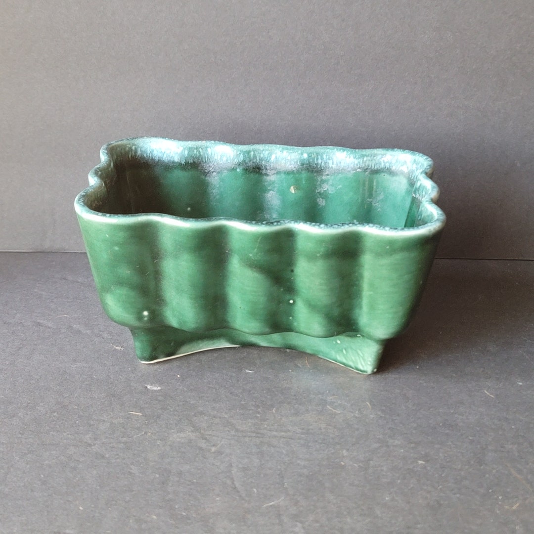 Vintage California Cookson Pottery Green Ceramic Planter CP USA Mid ...