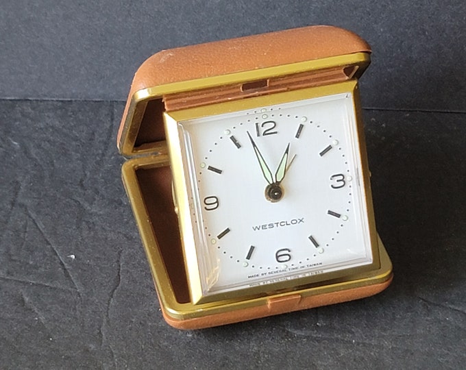 Vintage Westclox Travel Alarm Clock Glow in Dark Hands Vintage Alarm ...