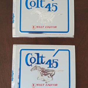 Vintage Colt 45 Malt Liquor Sticker Sign Die cut metallic | Etsy