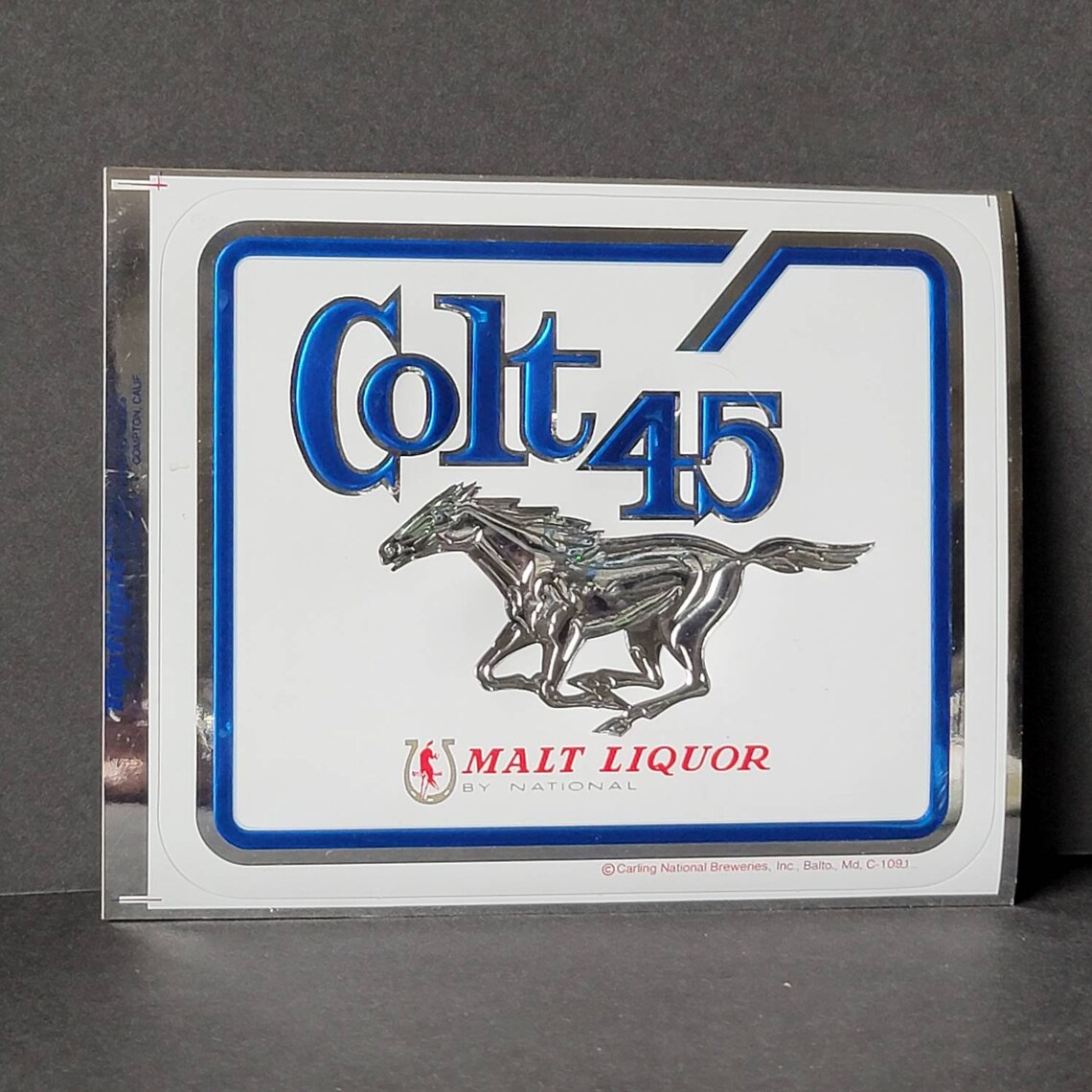 Vintage Colt 45 Malt Liquor Sticker Sign Die Cut Metallic - Etsy