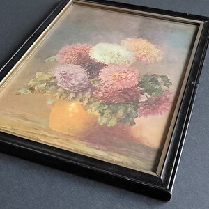 Vintage Framed Max Streckenbach Peonies Floral Botanical Print 1935 ...