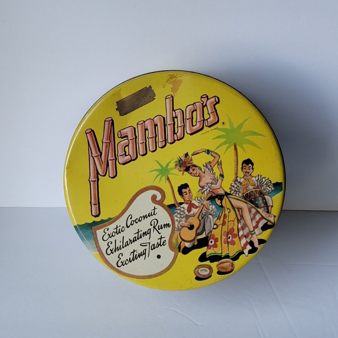 Vintage Mambo's Rum Flavored Coconut Macaroons Tin Can - Etsy